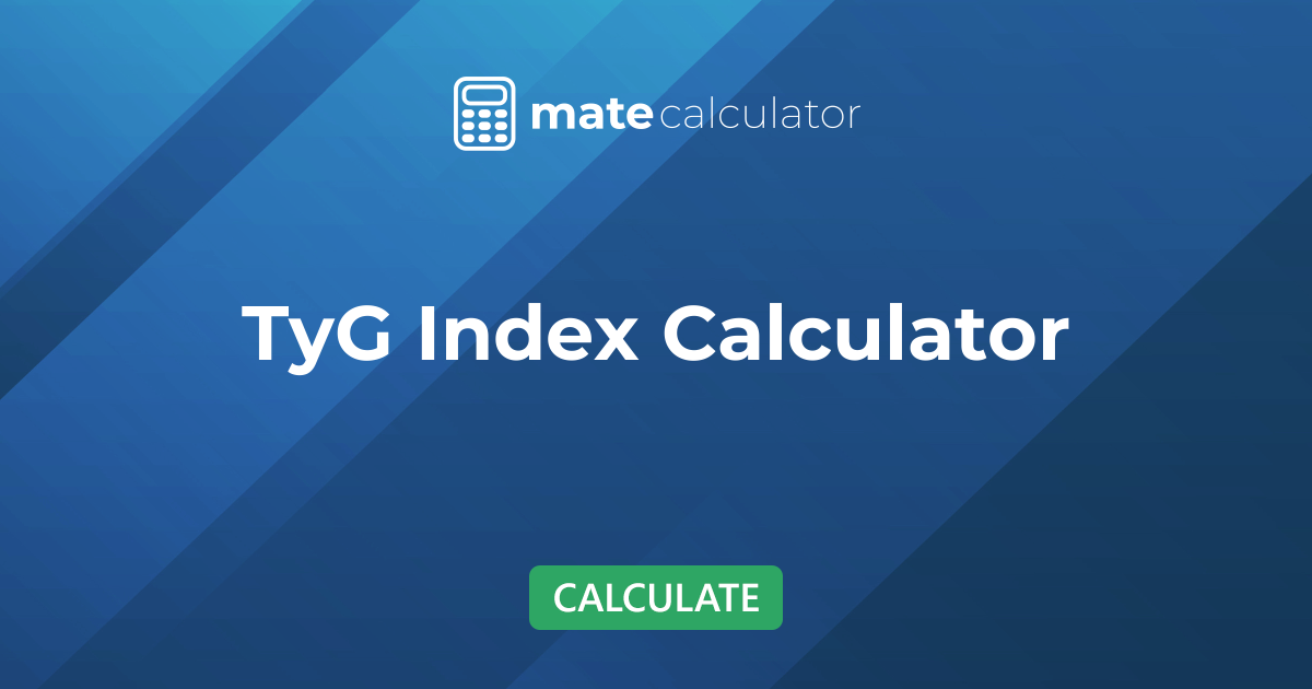TyG Index Calculator - Triglyceride Glucose Index